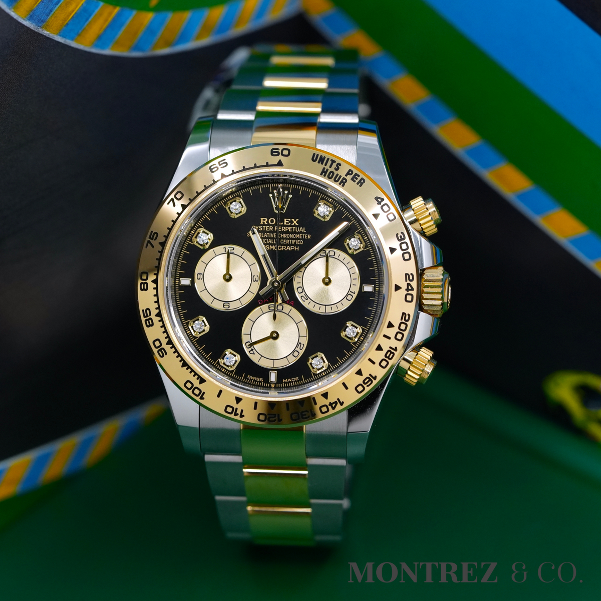 Rolex Cosmograph Daytona 40mm 126503-0002 Bright Black & Golden Dial w ...