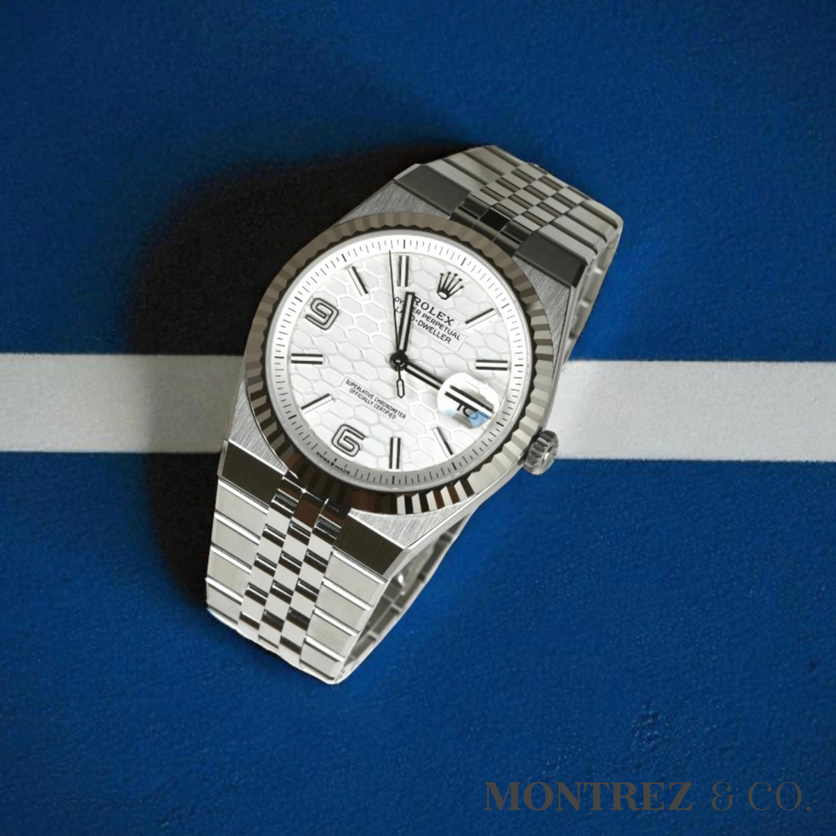 Rolex Land-Dweller 40 40mm 127334-0001 Intense White Dial with Honeyco ...